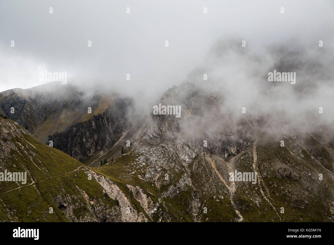 Europe, Italy, Alps, Dolomites, Mountains, Veneto, Belluno, Giau Pass ...