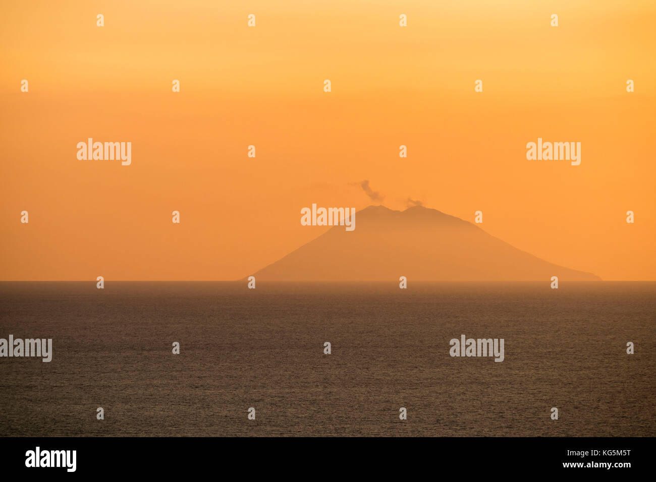 Stromboli, Messina district, Sicily, Italy, Europe. Eruption of the ...