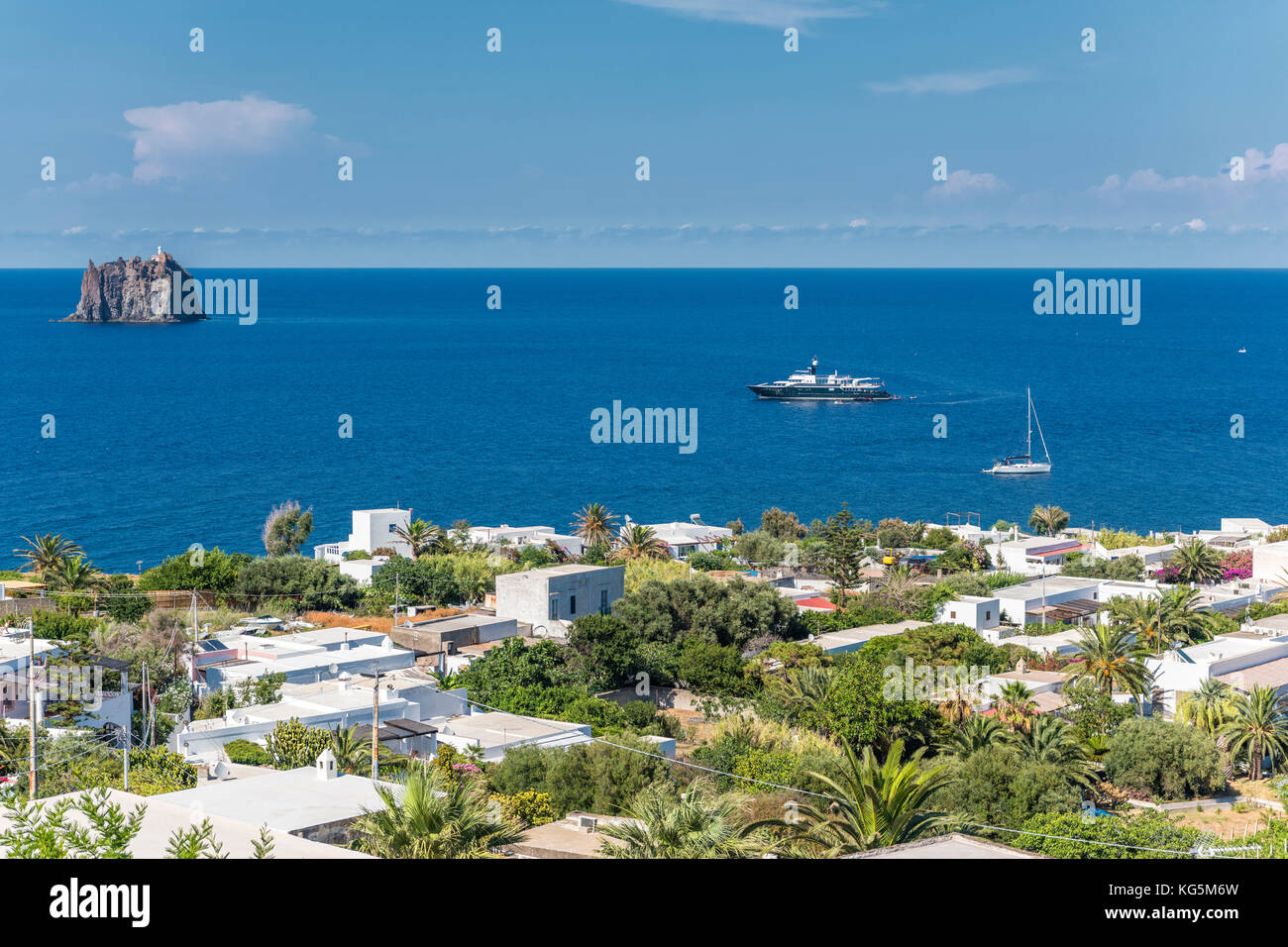 Village near Stromboli at Messina district, Sicily, Italy, Europe Stock ...