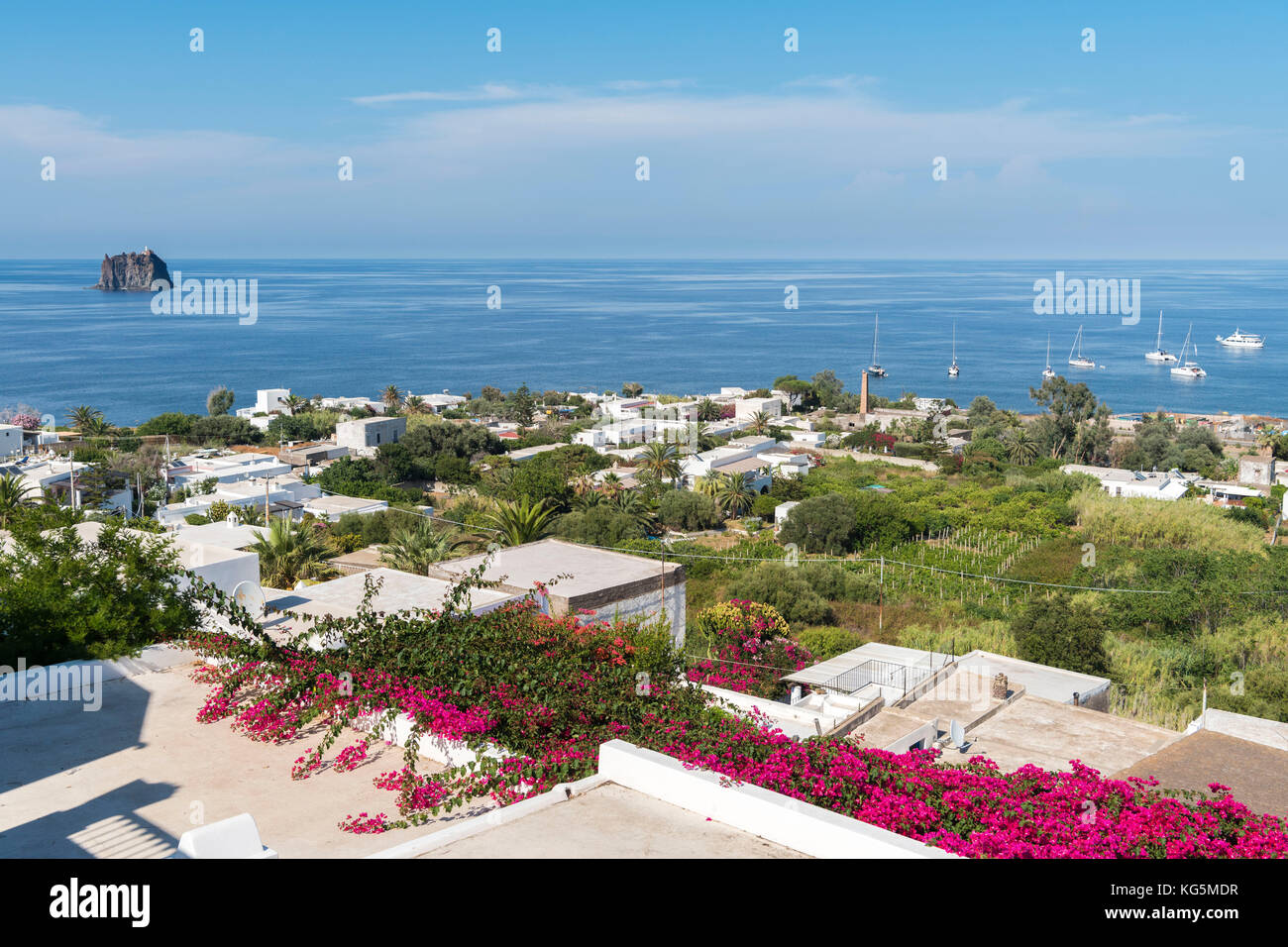 Village near Stromboli at Messina district, Sicily, Italy, Europe Stock ...