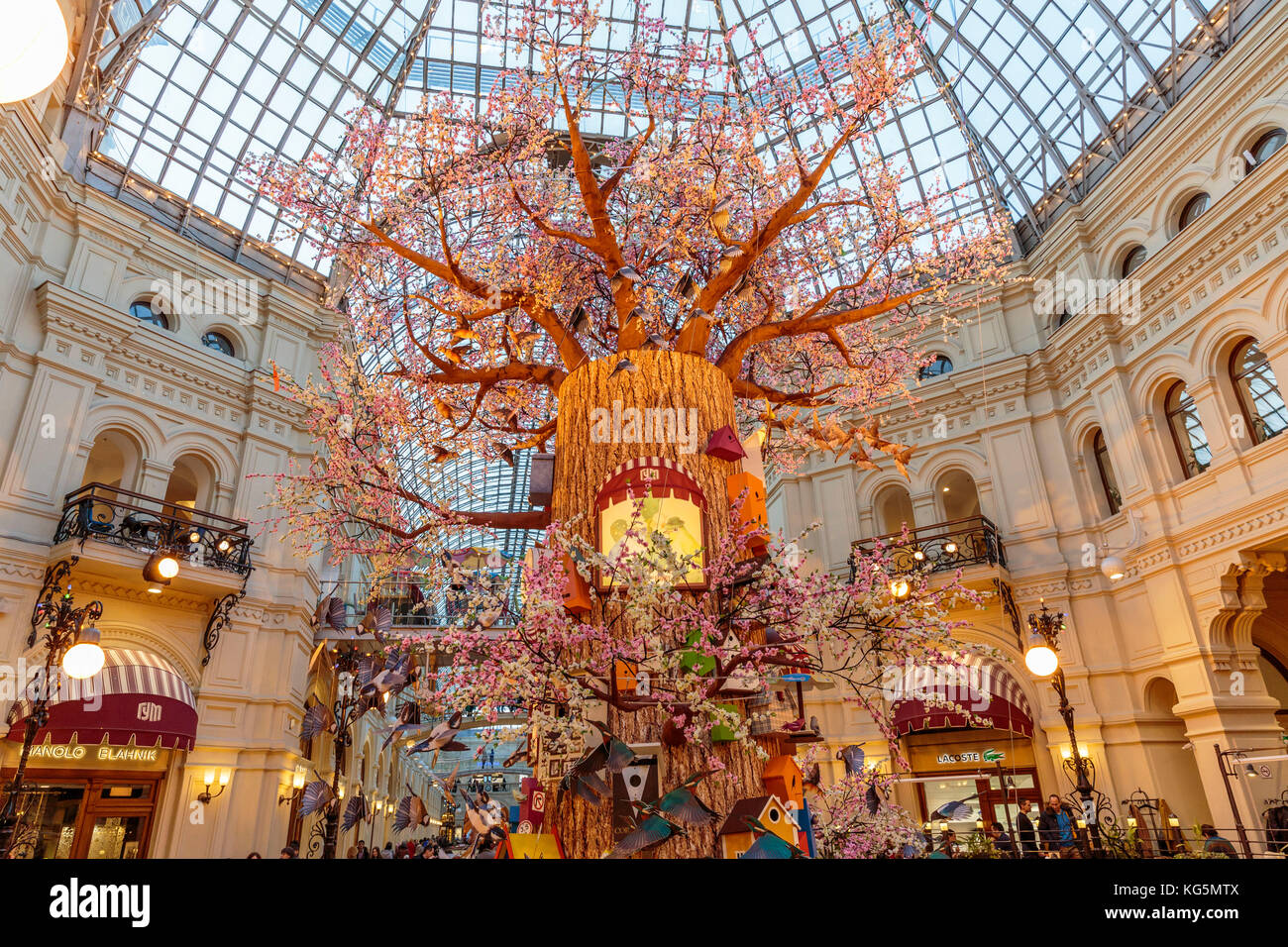 Russia, Moscow, Red Square, Gum Department Store, Interior Stock Photo ...