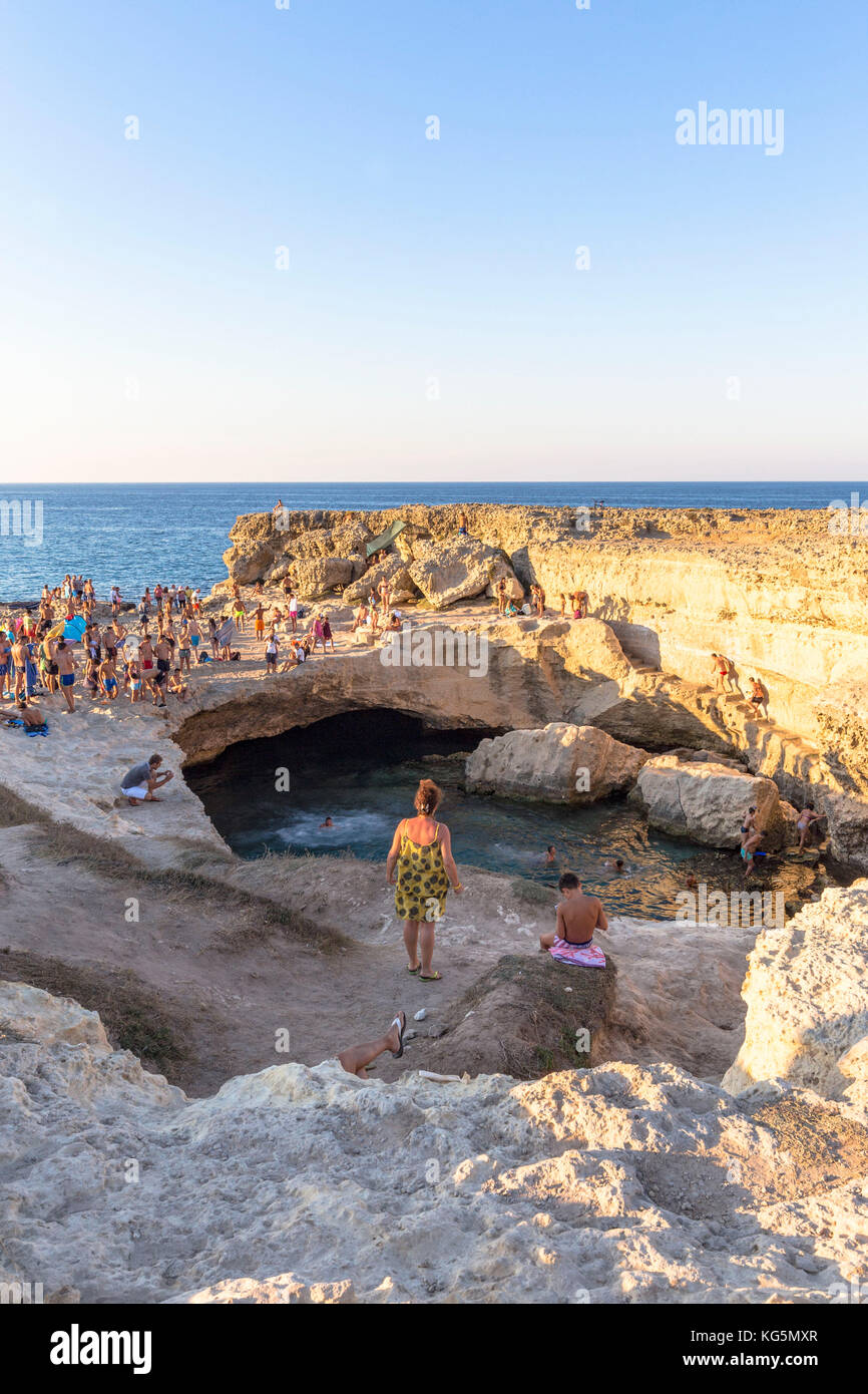 Poetry cave, Roca Vecchia, Melendugno village, Lecce district, Salento ...