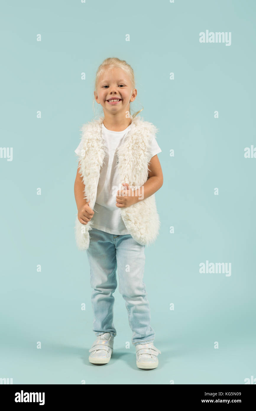 Attractive cute girl in light clothes Stock Photo - Alamy