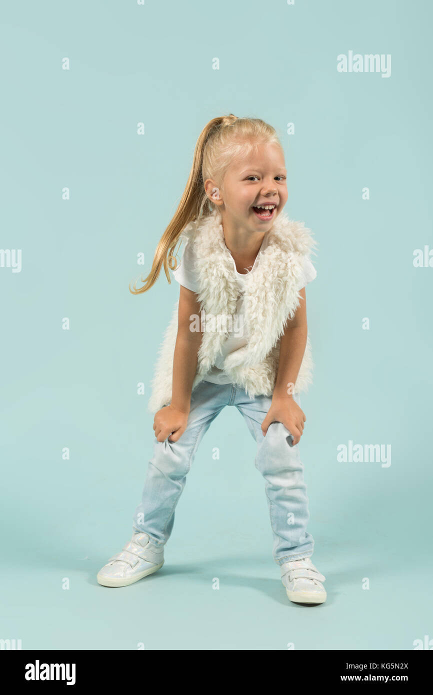 Attractive cute girl in light clothes Stock Photo - Alamy