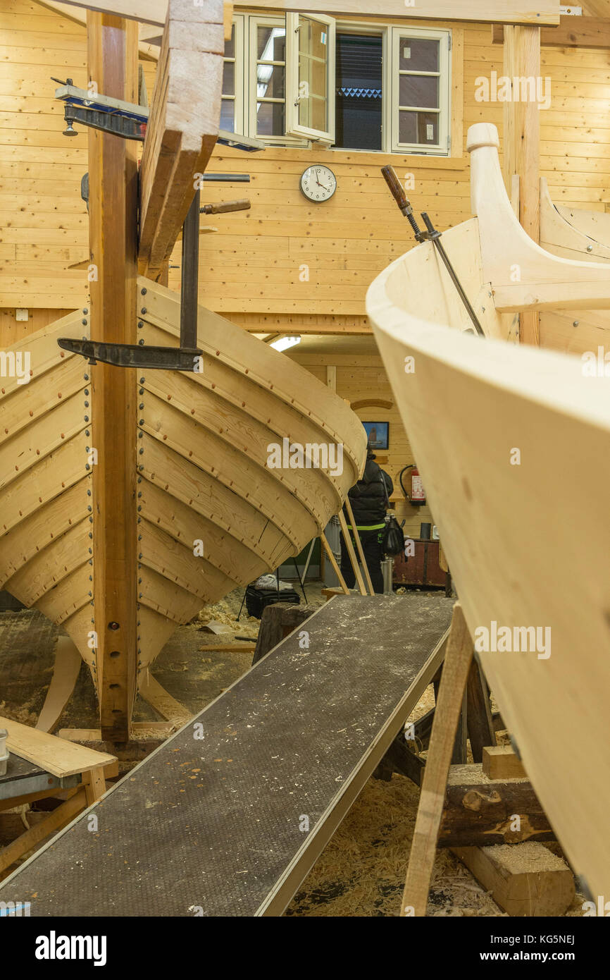 Reconstruction of a Viking boat Kystensarv Trøndelag Norway Europe ...