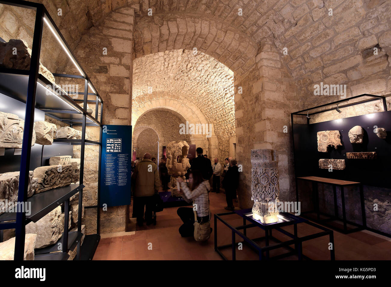 Underground of Saint Michael Archangel Sanctuary with archaeological ...