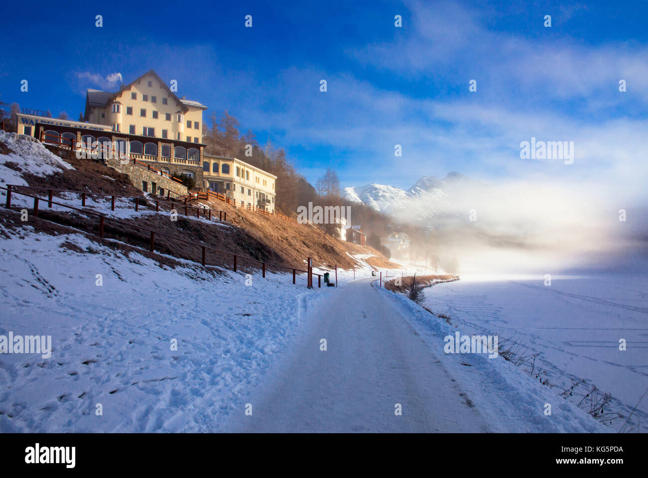 St moritz village winter hi-res stock photography and images - Alamy