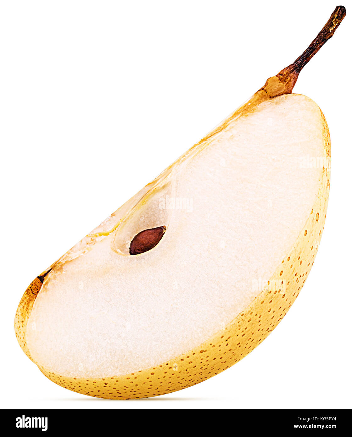 Fresh pears slice isolated on white background Clipping Path Stock ...