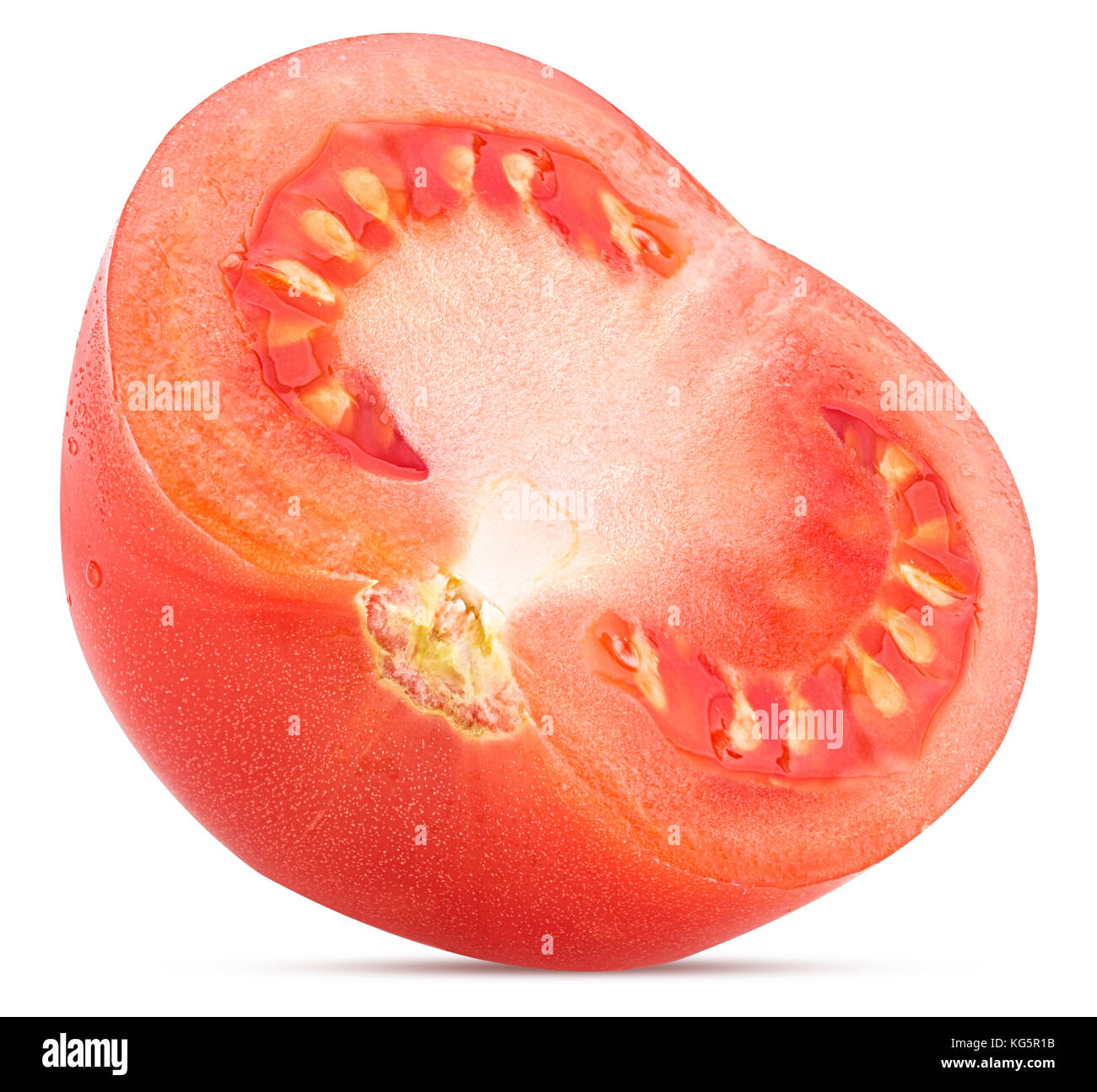 Fresh red tomato cut in half isolated on white background Clipping Path ...