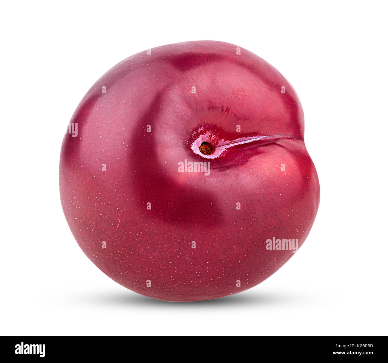 Fresh plum isolated on white background Clipping Path Stock Photo - Alamy