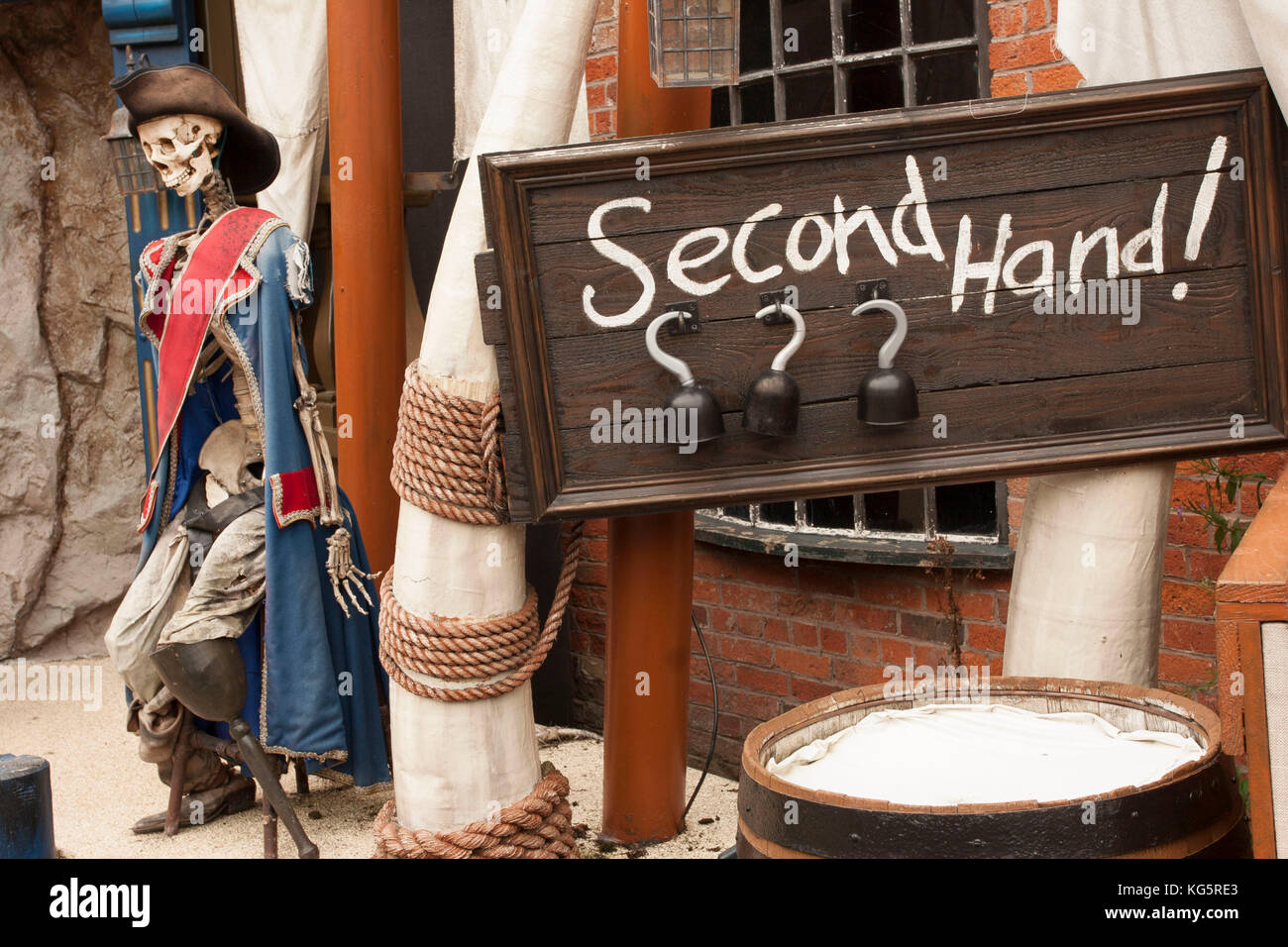 Second hand pirate, Alton Towers, England Stock Photo - Alamy