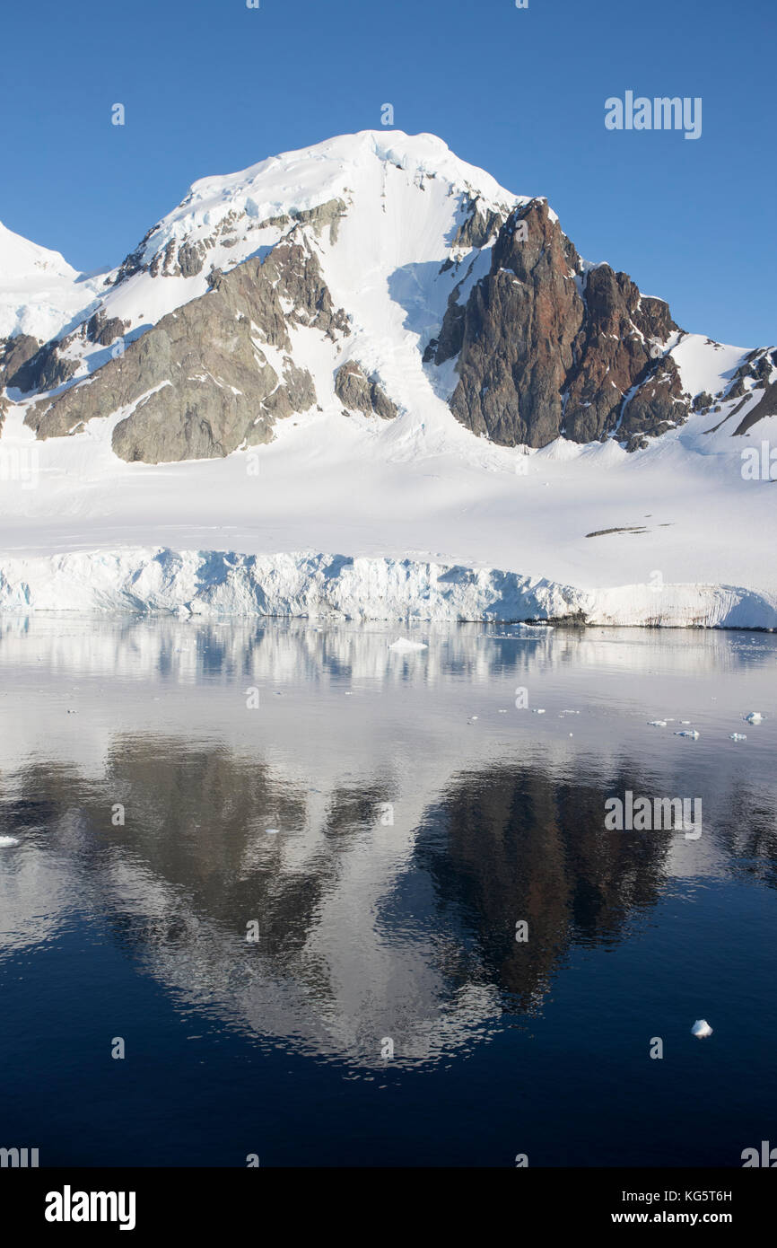 Mountains, snow and reflections, Antarctica Stock Photo - Alamy