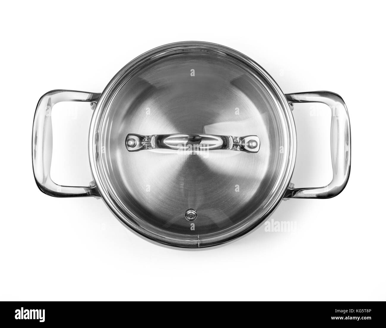 top view of cooking pan isolated on white background with clipping path ...