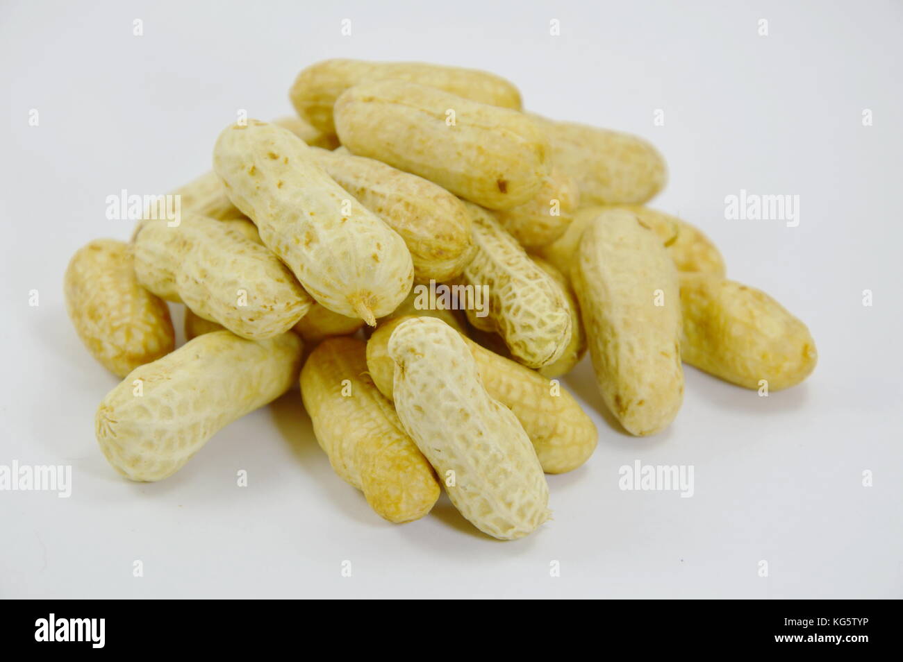 boiled peanuts on white background Stock Photo - Alamy