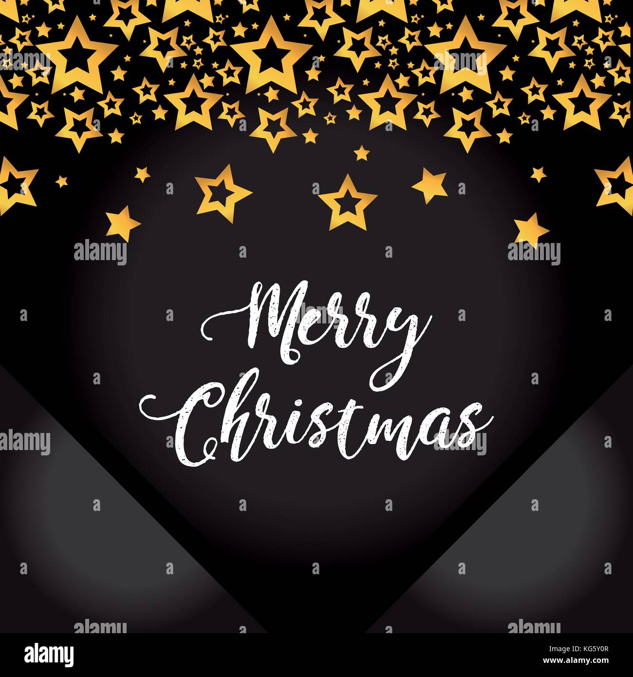 merry christmas stars poster decoration vector illustration Stock ...