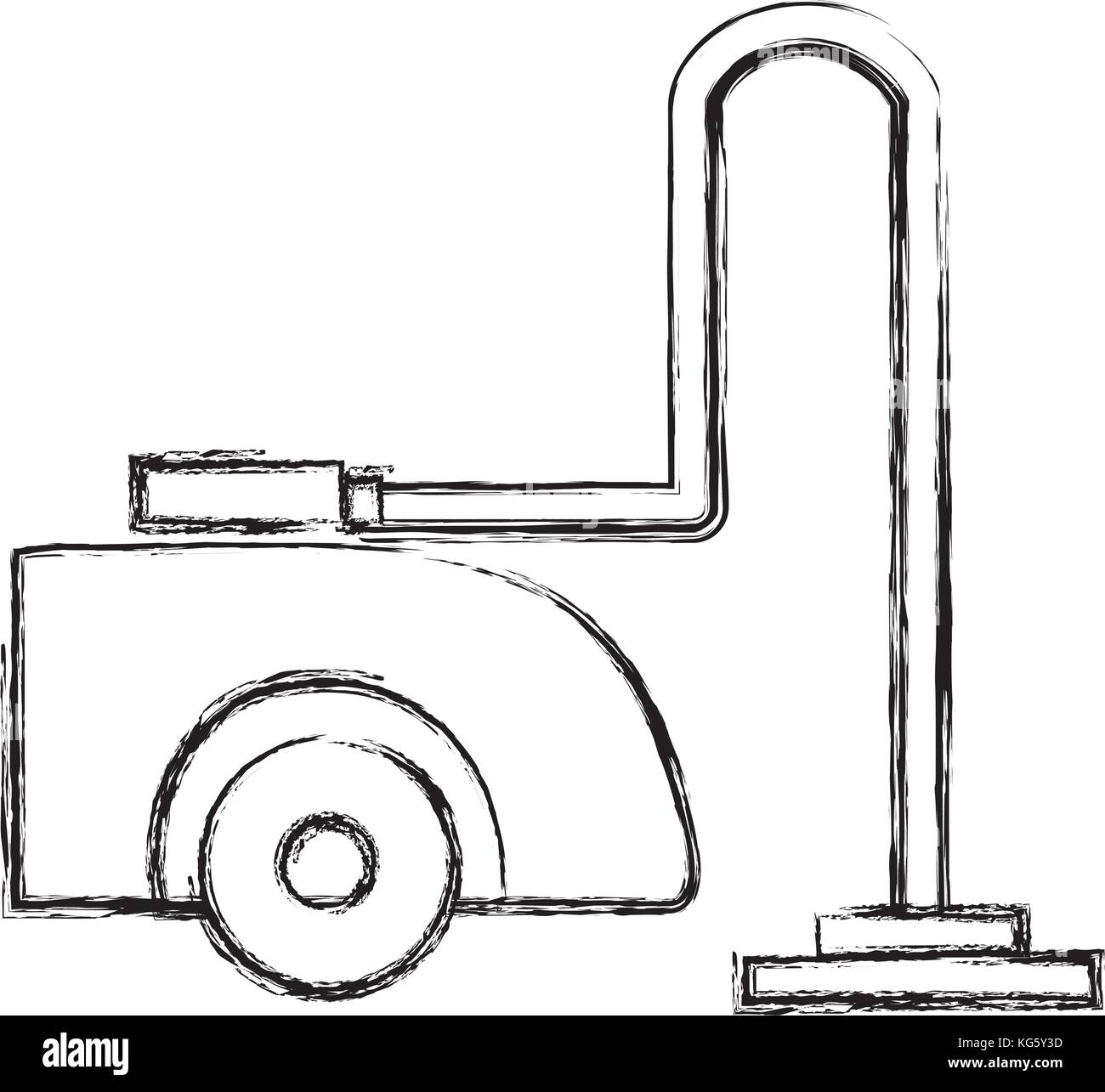 figure vacuum cleanner machine electric equipment vector illustration ...