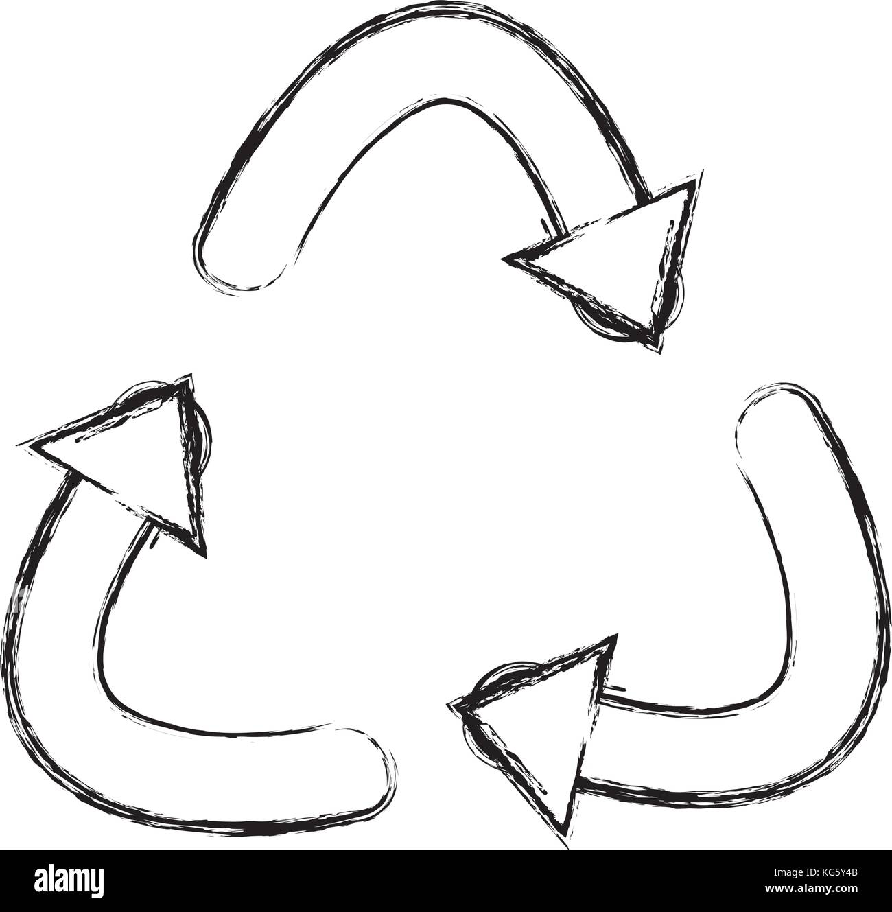 figure recycle symbol to ecology planet care vector illustration Stock ...