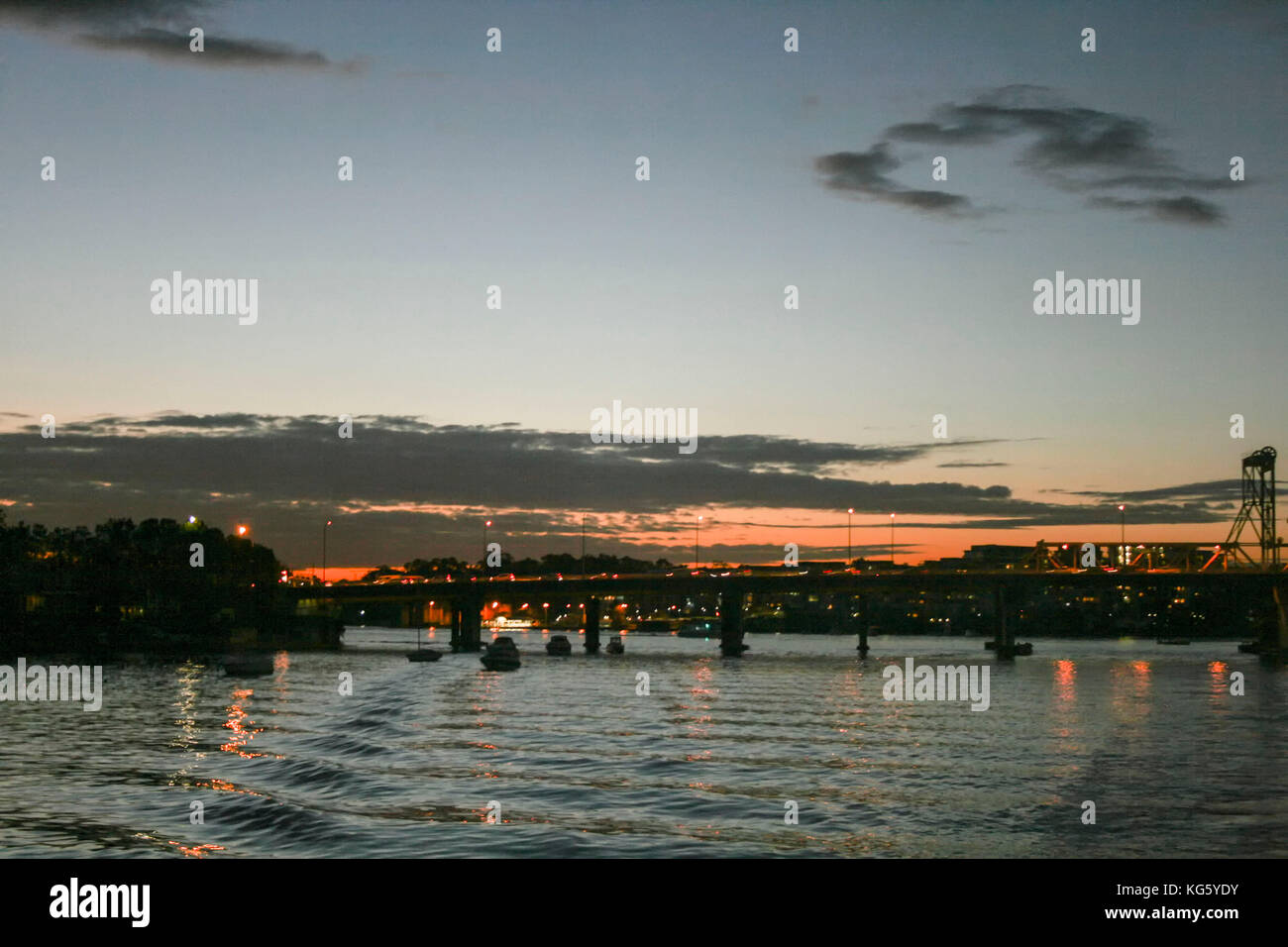 Towards Sydney harbour at dusk Stock Photo - Alamy