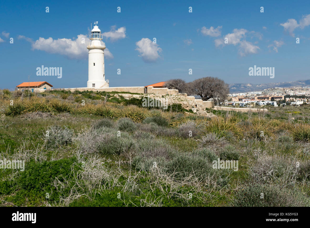 Paphos lighthouse, Paphos, Cyprus, Mediterranean Stock Photo - Alamy