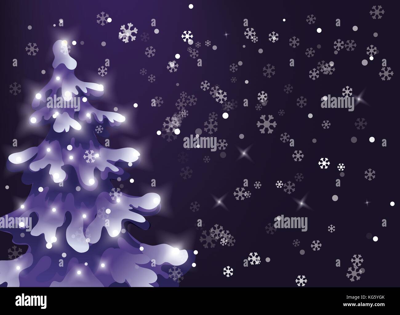 Winter tree snow illustration hi-res stock photography and images - Alamy