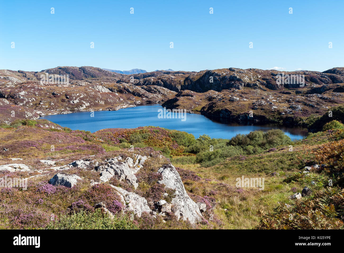 Typical Scottish Highlands lake landscape with mountains - Highlands ...