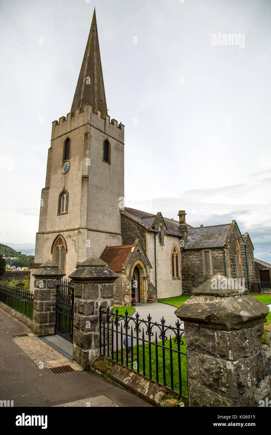 an old irish church with steeple Stock Photo - Alamy