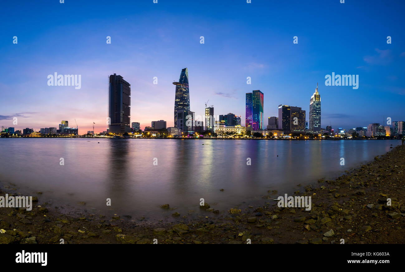 Skyscrapers business center in Ho Chi Minh City on Vietnam Saigon in ...