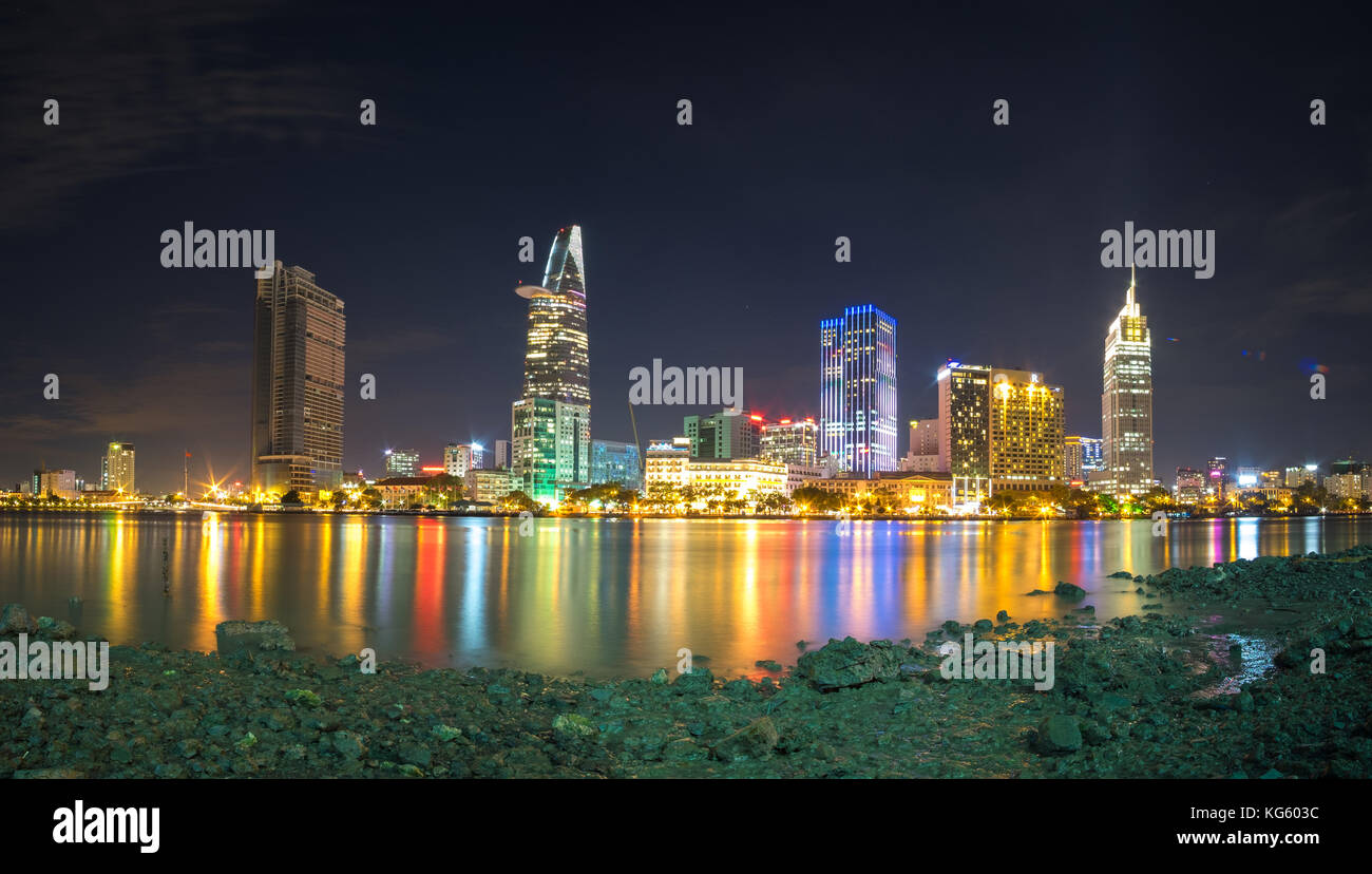 Skyscrapers business center in Ho Chi Minh City on Vietnam Saigon in ...