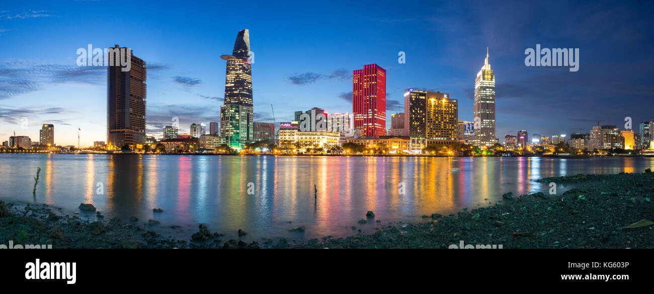 Skyscrapers business center in Ho Chi Minh City on Vietnam Saigon in ...