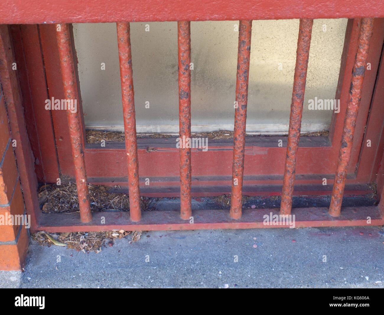 Rusty Window Grill Stock Photo - Alamy
