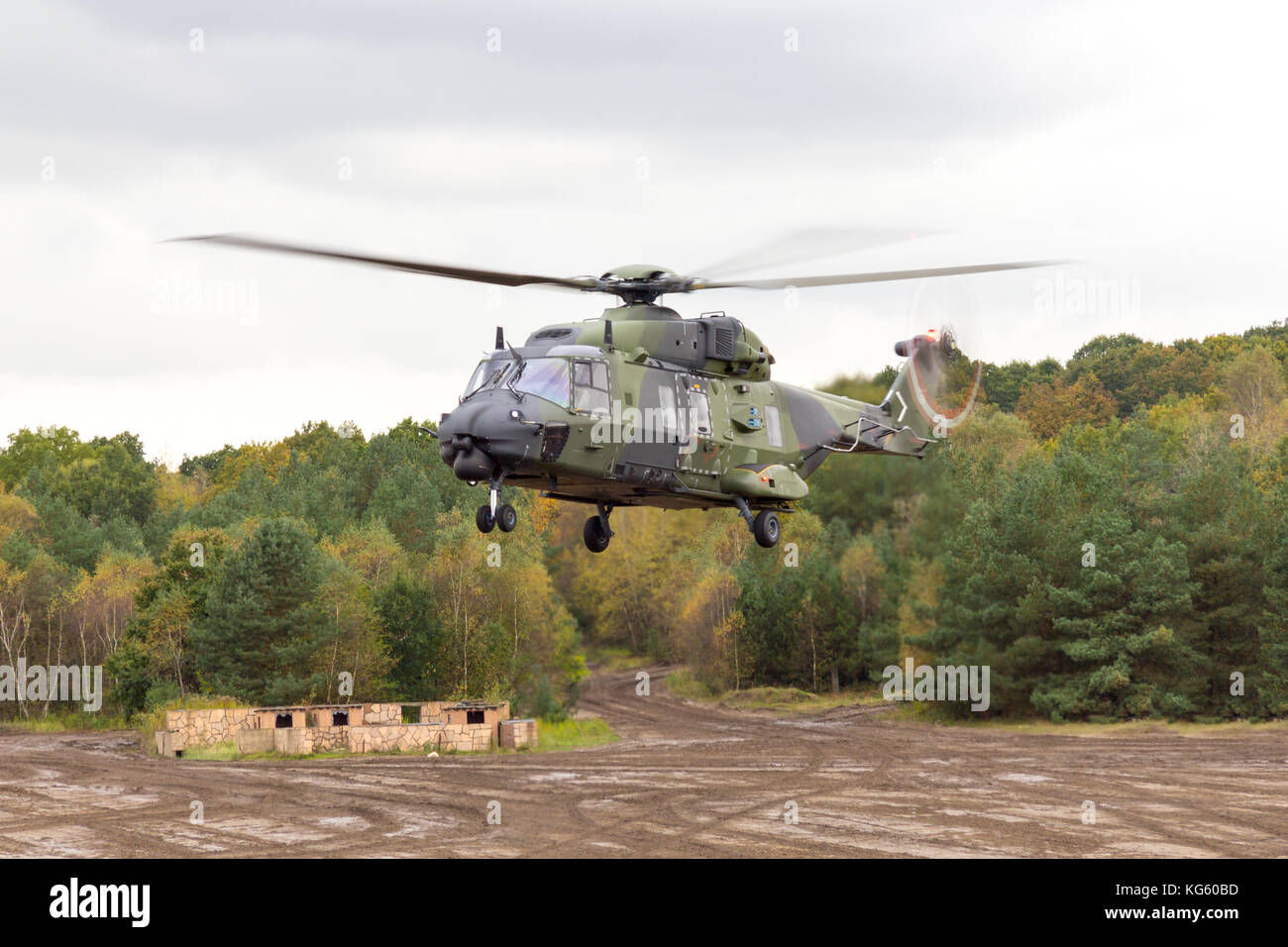 german military helicopter in flights over battlefield Stock Photo - Alamy