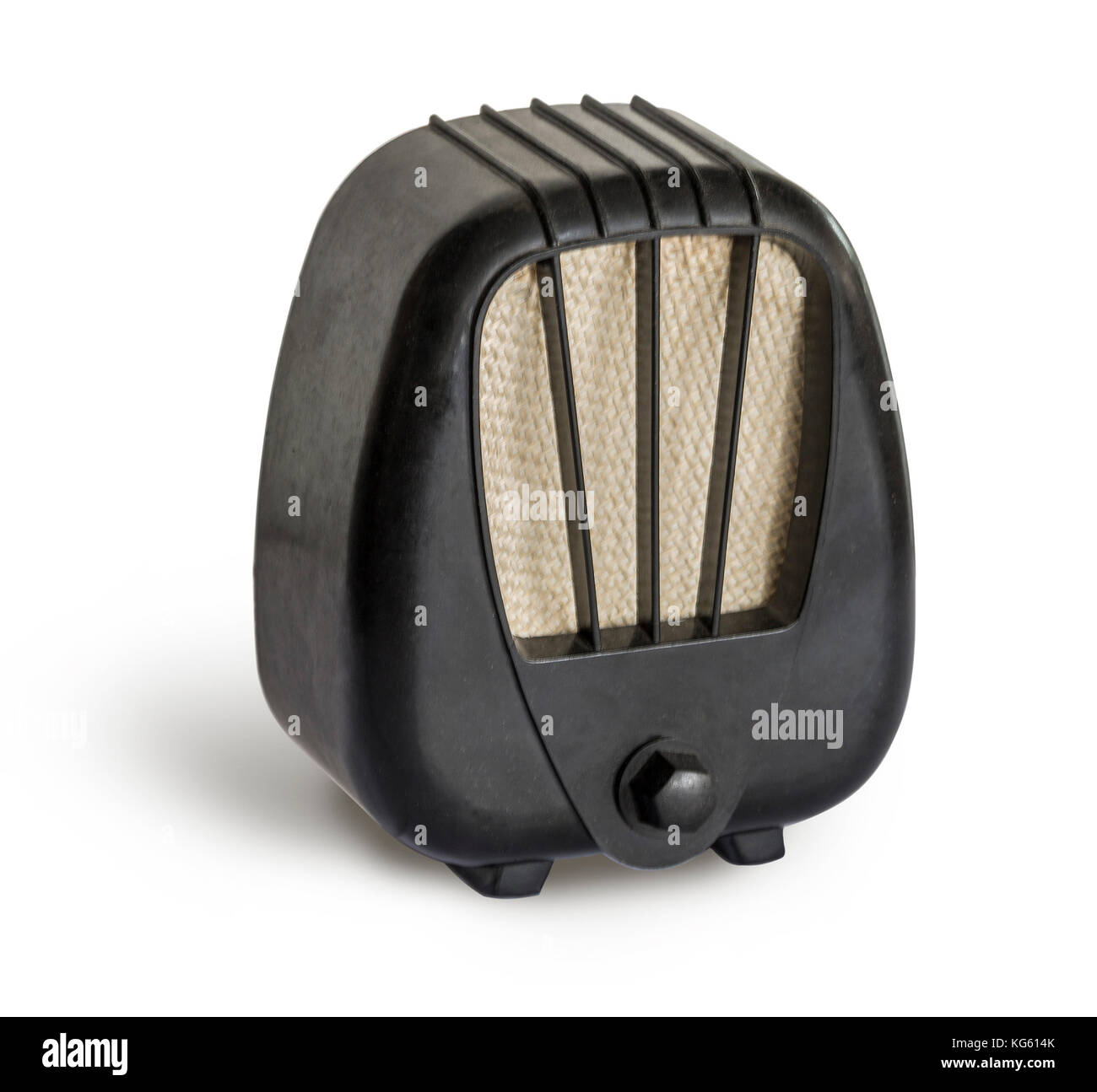 ntique block radio on a white background with clipping patu Stock Photo ...