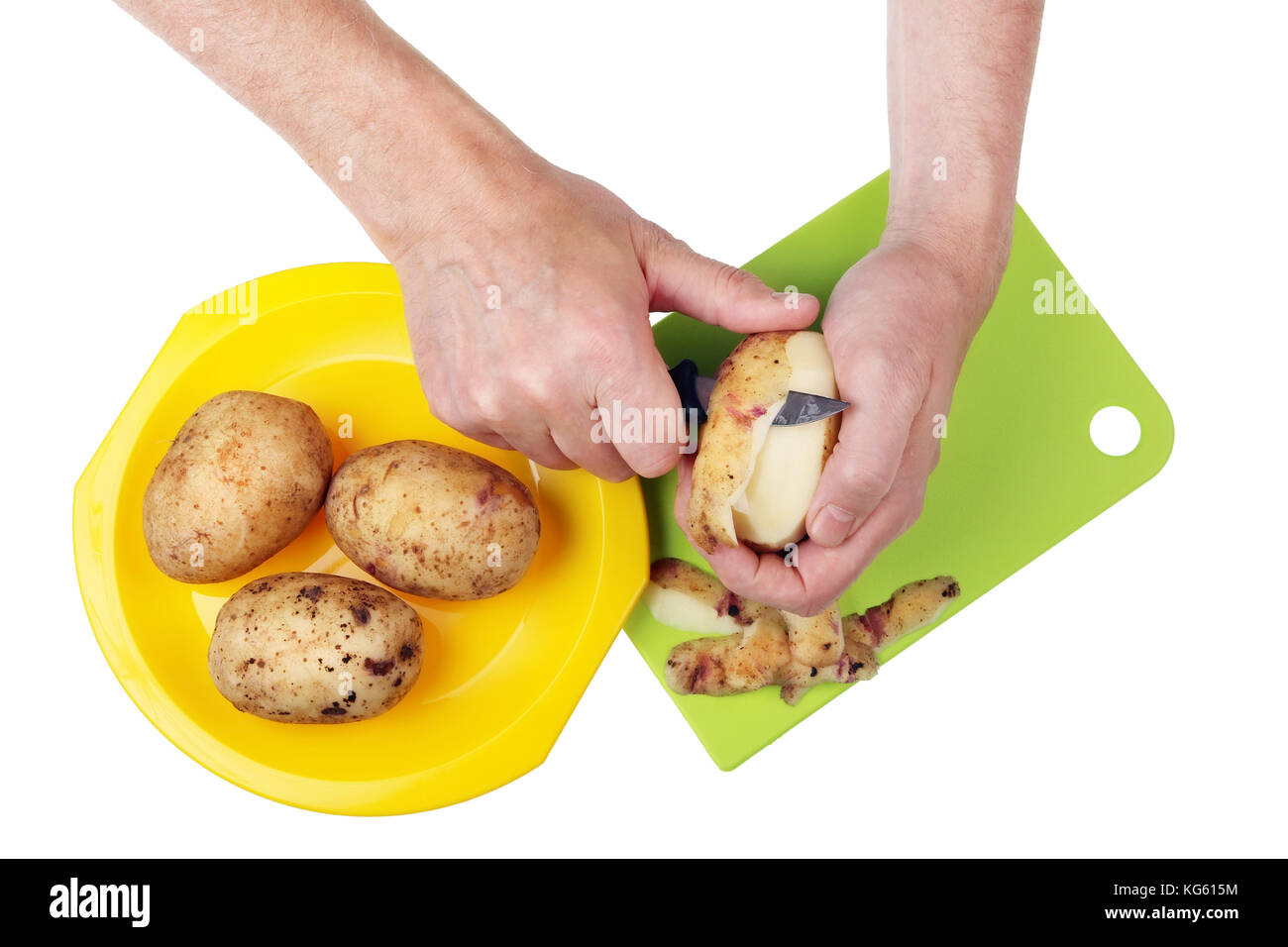 Cutting off skin Cut Out Stock Images & Pictures - Alamy