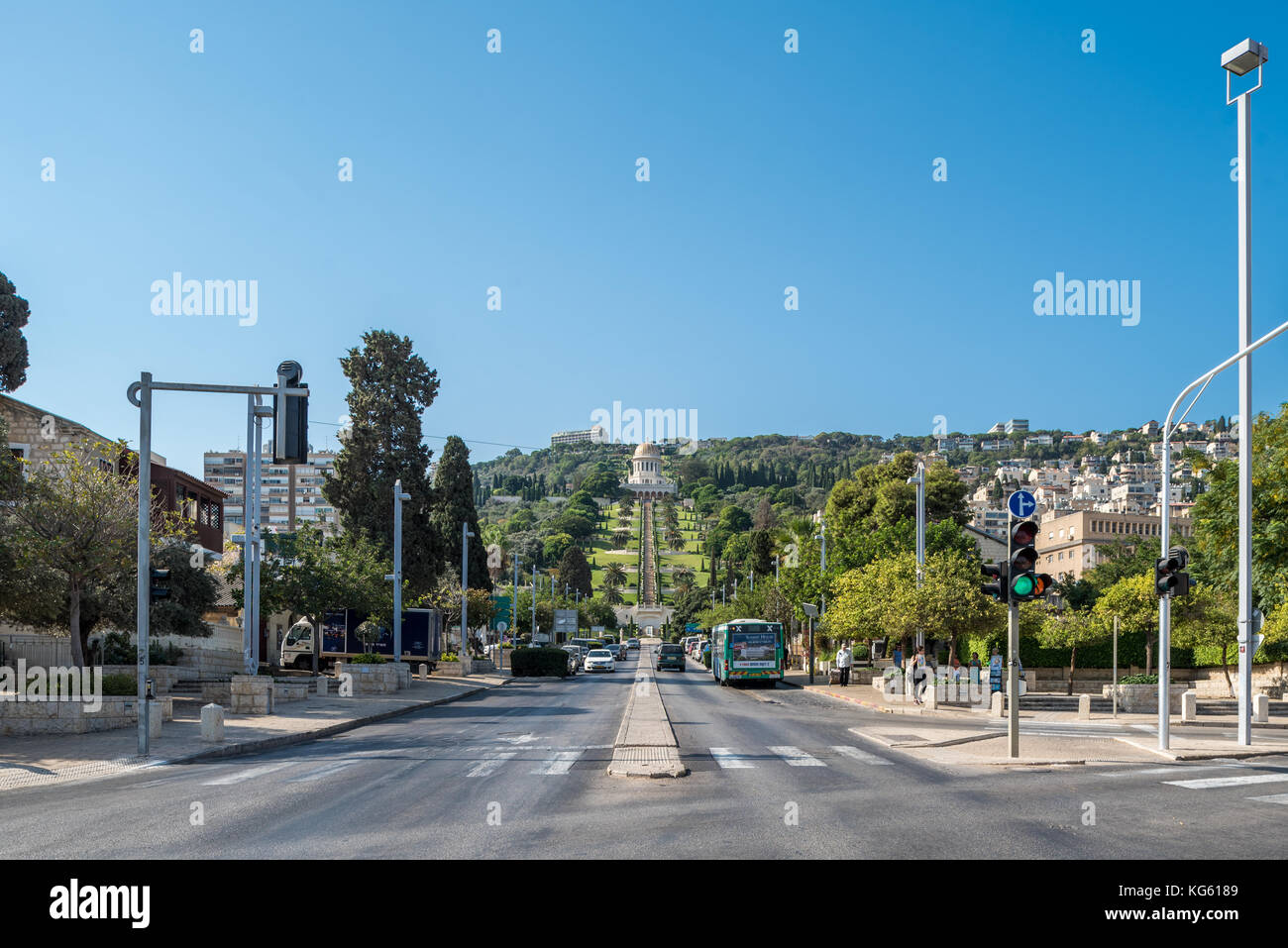 City center of Haifa Stock Photo - Alamy