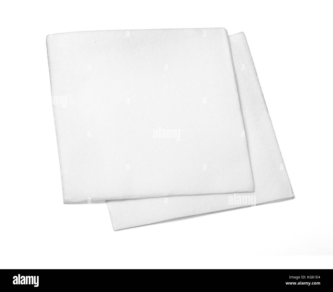 Blank paper napkin isolated on white background with copy space and ...