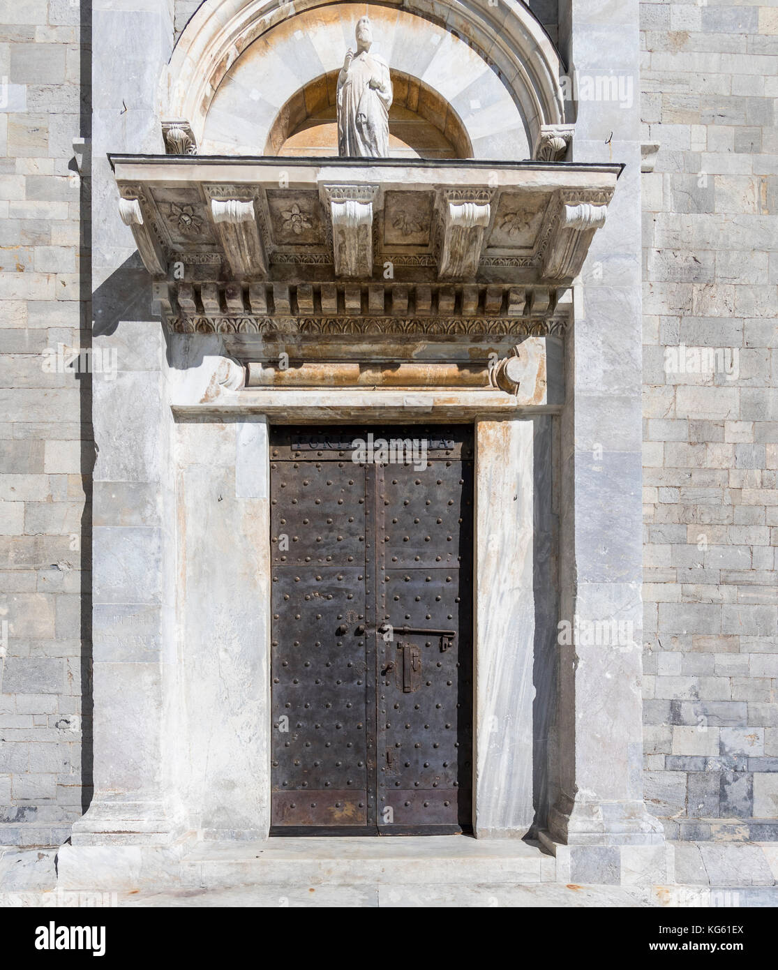 Riveted door way and latch, Camposanto Monumentale, Pisa, Italy Stock ...
