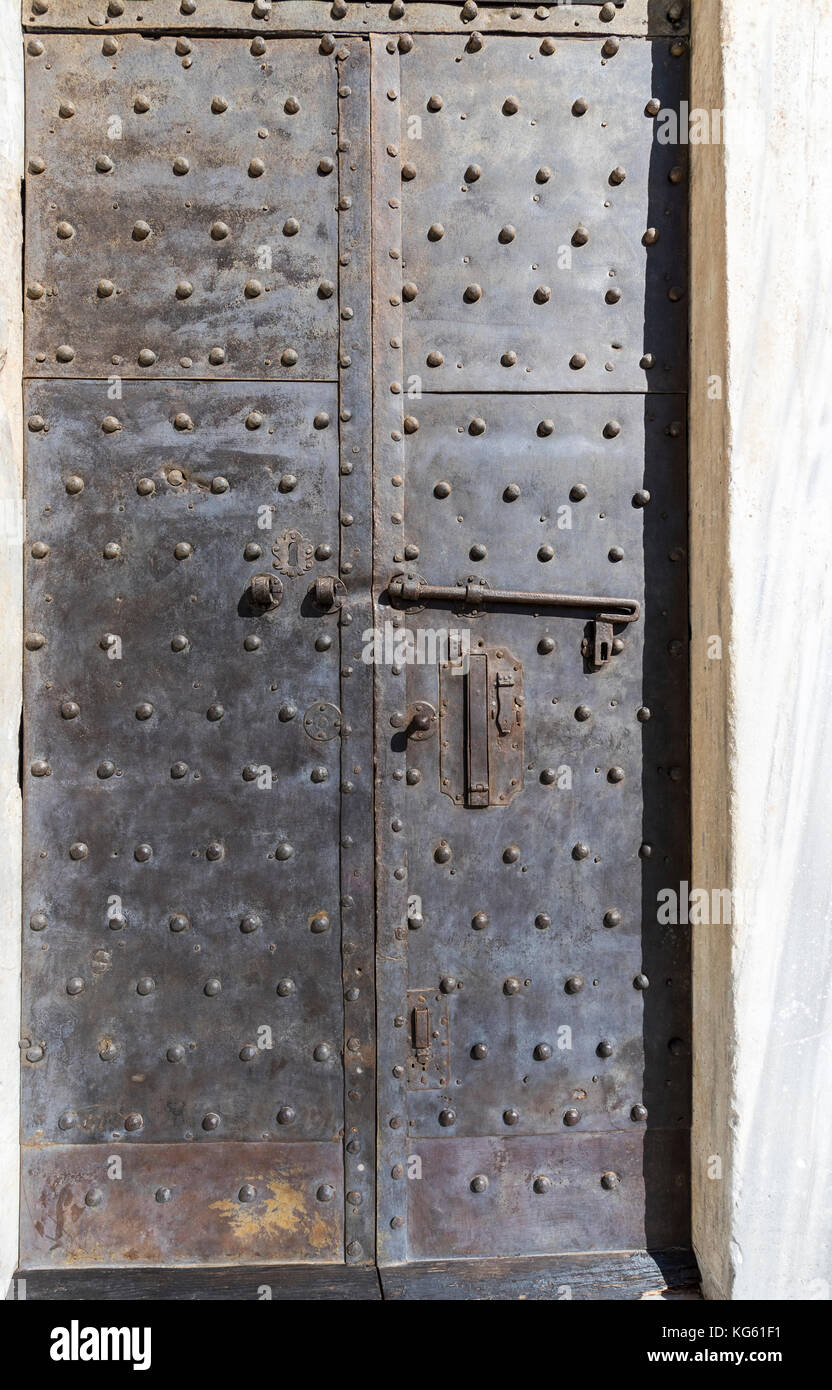 Riveted door way and latch, Camposanto Monumentale, Pisa, Italy Stock ...
