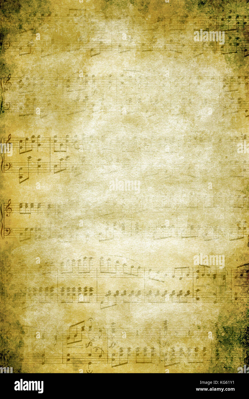 grunge background with fading music notes Stock Photo - Alamy