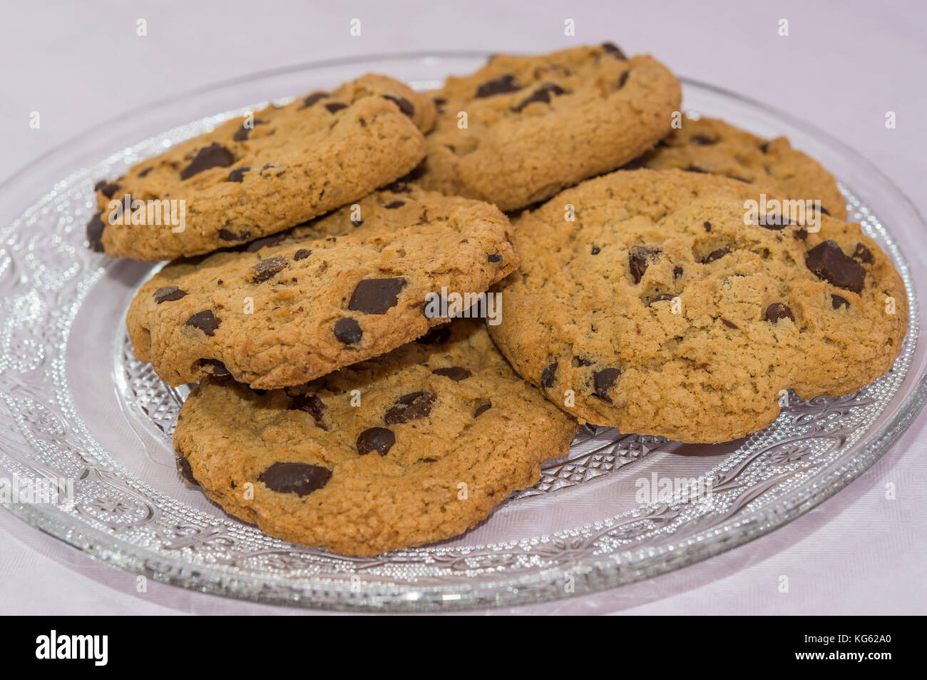 Four chocolate chip cookies hi-res stock photography and images - Alamy