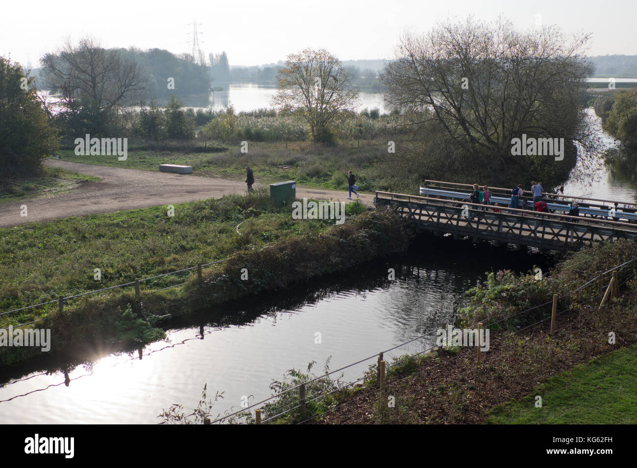Visitors to the Walthamstow Wetlands nature reserve,London,UK Stock ...