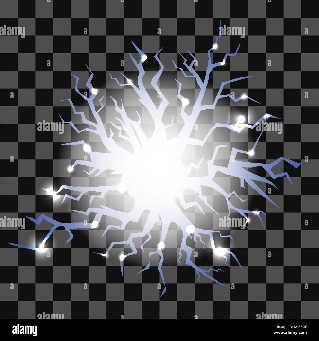 Glowing Lightning Cracks for Disaster Design Stock Photo - Alamy