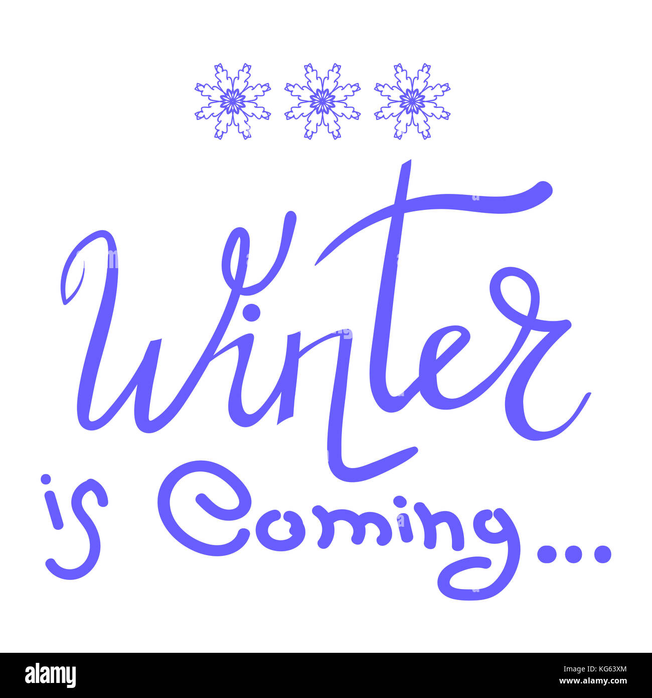 Winter Typographic Lettering Stock Photo - Alamy