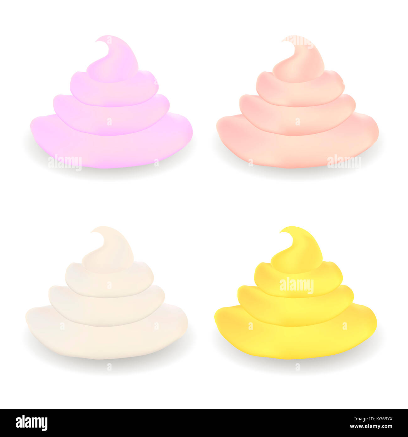 Colored Sweet Cream Set Stock Photo - Alamy