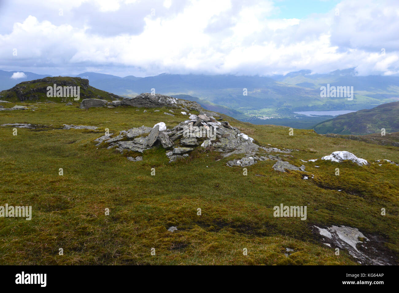 The Summit Pile of Stones on the Scottish Mountain Corbett Creag Mac ...