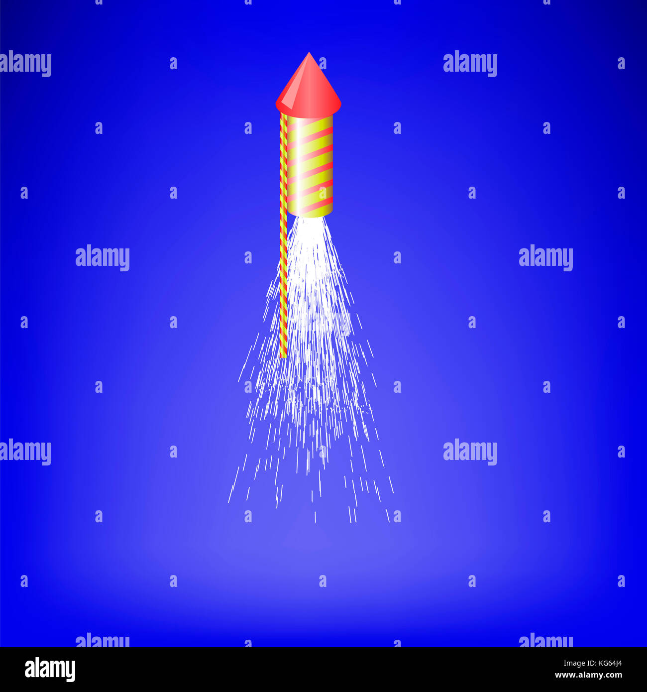 Flying Firework. Burning Petard Stock Photo - Alamy