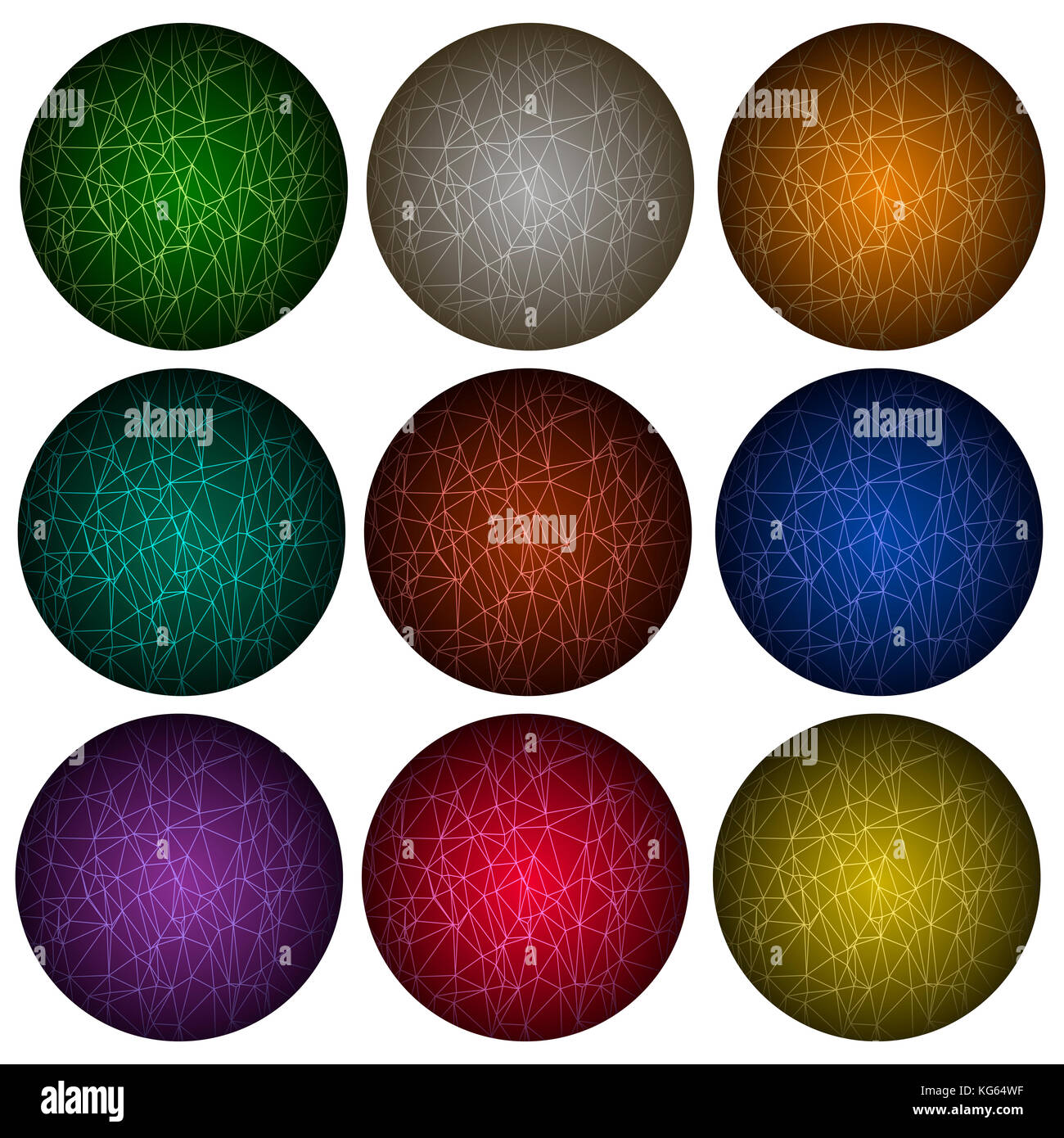 Set of Colorful Spheres Stock Photo - Alamy