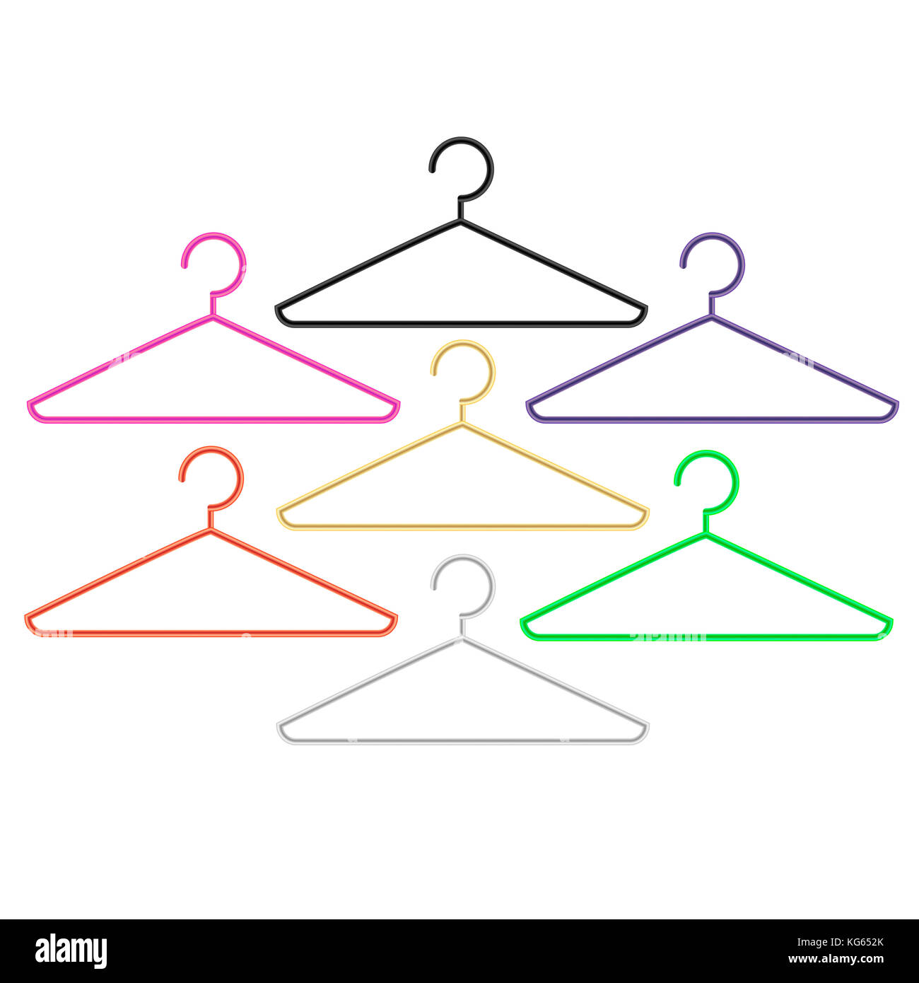 Set of Colorful Hangers Stock Photo - Alamy