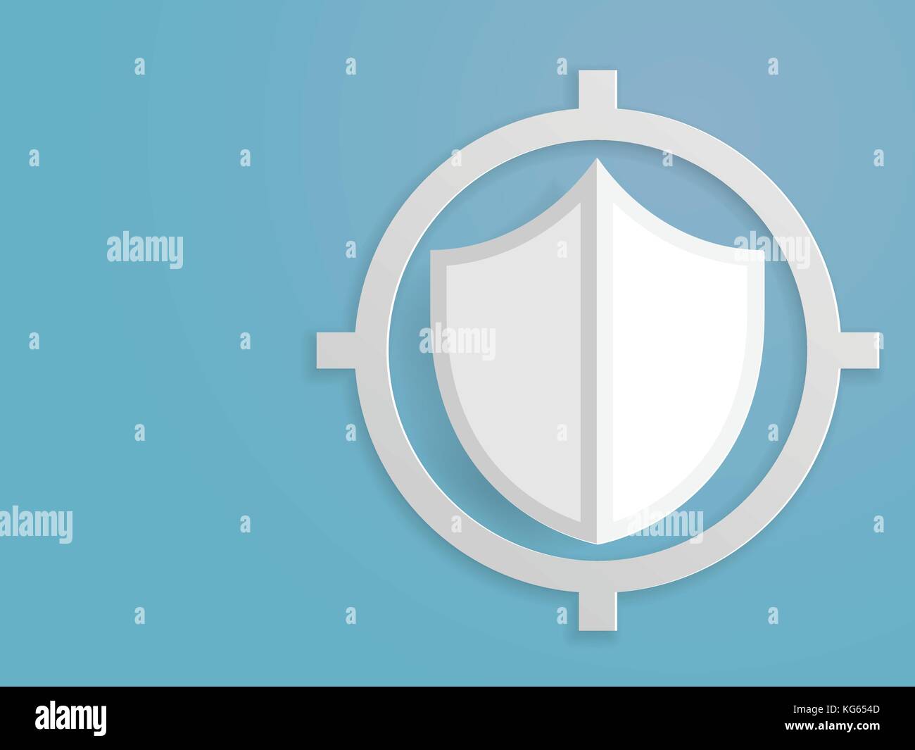 shield protection paper art background vector illustration Stock Vector ...