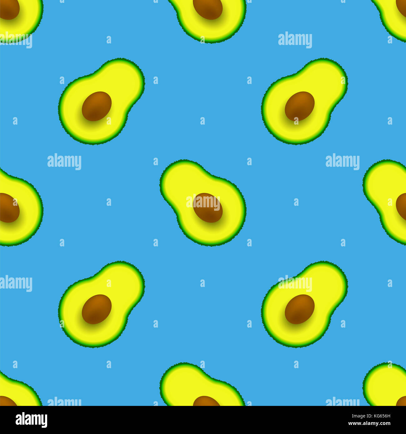 Cutted Ripe Avocado Seamless Pattern Stock Photo - Alamy