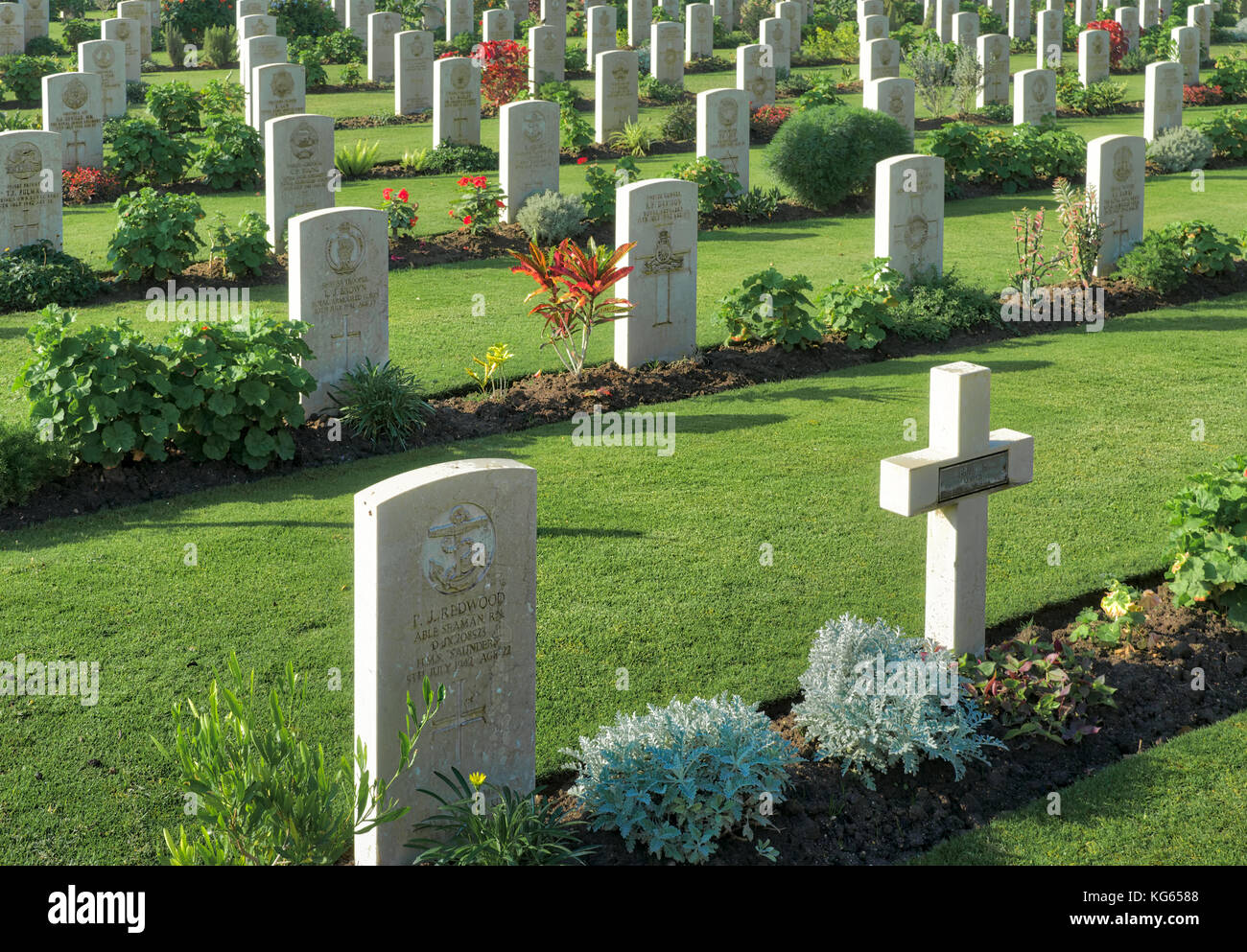 Cairo, Egypt - December 7, 2016: Heliopolis Commonwealth War Cemetery ...